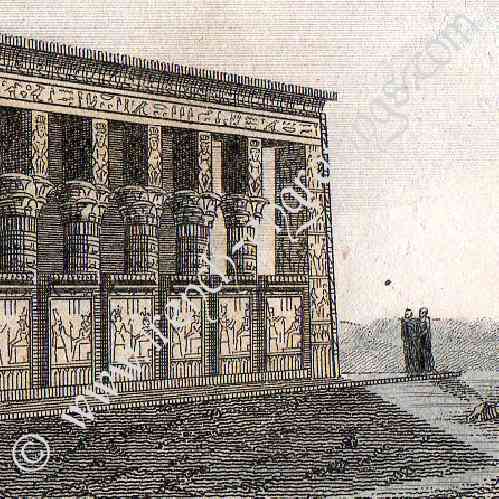 Antique Prints & Drawings | Ancient Egypt - Architecture - Small temple ...