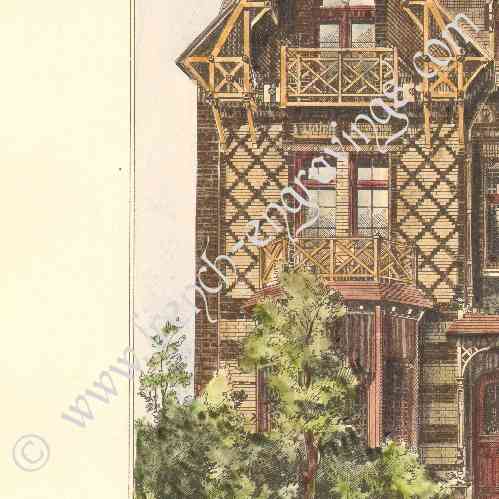 Antique Prints & Drawings | Drawing of Architect - House - Villa in ...