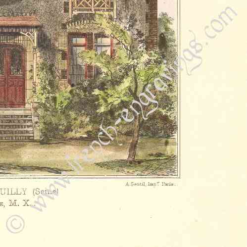 Antique Prints & Drawings | Drawing of Architect - House - Villa in ...