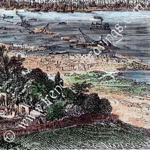 Grabados & Dibujos Antiguos | Vista de Barcelona - Cataluña (España ...
