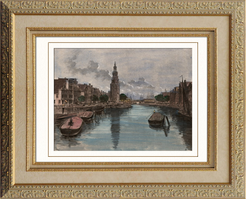 Antique Prints & Drawings | View of Amsterdam (Holland - Netherlands ...
