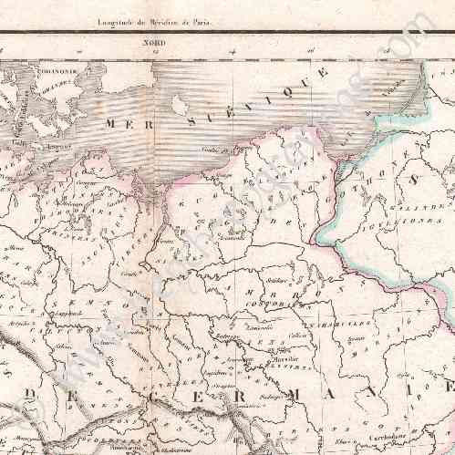 Stampe Antiche & Disegni | Mappa della Germania Magna - Germania ...