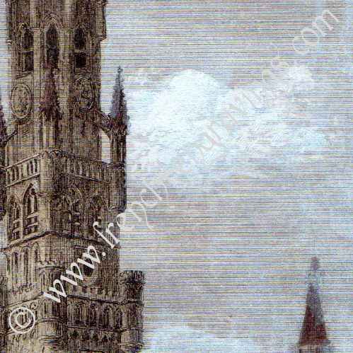 Gravures Anciennes & Dessins | Beffroi de Bruges (Belgique) | Taille ...