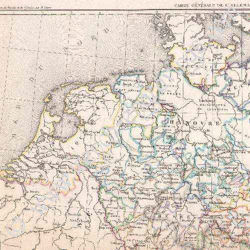Antique Prints & Drawings | General map of Germany after the German ...