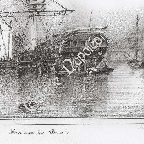 Antique Prints & Drawings | View of Brest - Port - Finistère - Brittany ...