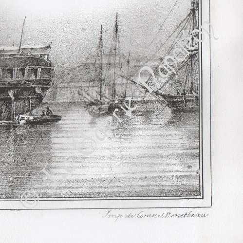Antique Prints & Drawings | View of Brest - Port - Finistère - Brittany ...