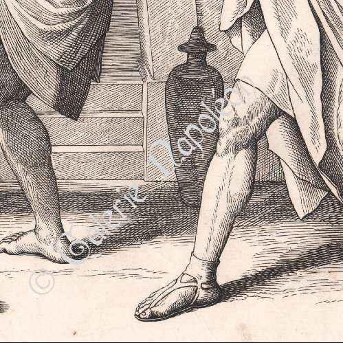 Grabados & Dibujos Antiguos | Biblia - Antiguo Testamento - Moisés mata ...