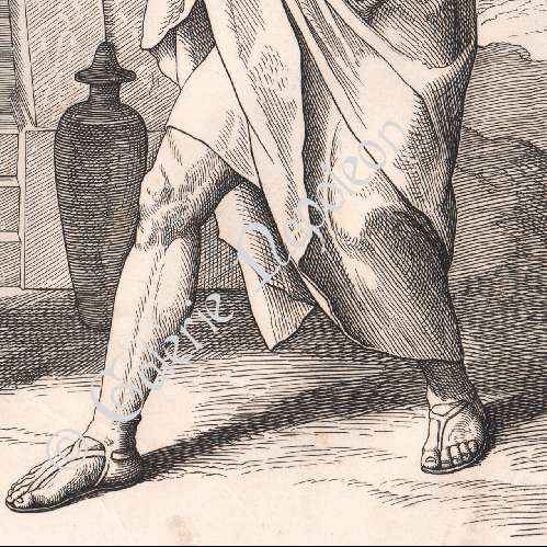 Grabados & Dibujos Antiguos | Biblia - Antiguo Testamento - Moisés mata ...