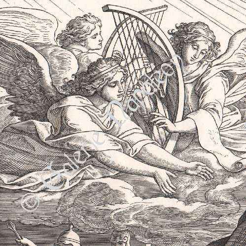 Antique Prints & Drawings | Bible - Old Testament - David in Prayer ...