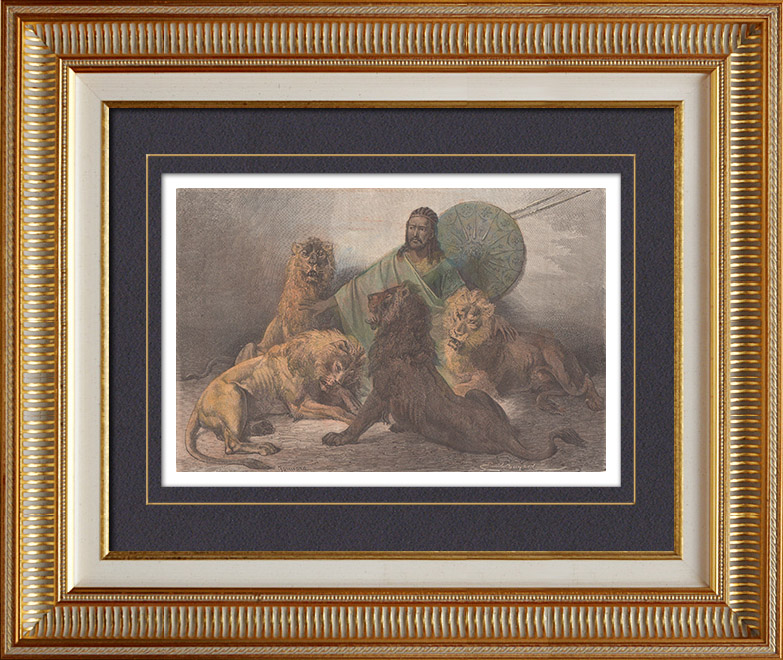 Antique Prints & Drawings | Tewodros II - Theodore II with its Lions ...