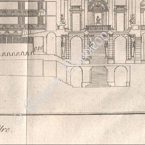 Antique Prints & Drawings | Drawing of Architect - Paris - Comédie ...