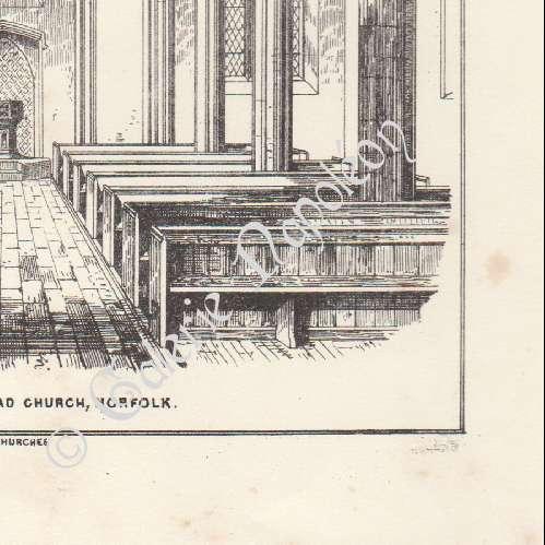 Antique Prints & Drawings | Saint Mary's parish church - Tunstead ...